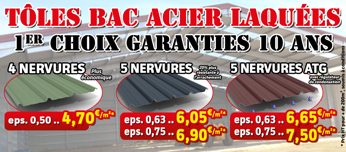 Tôles bac acier - La Maison de L'Eleveur.fr